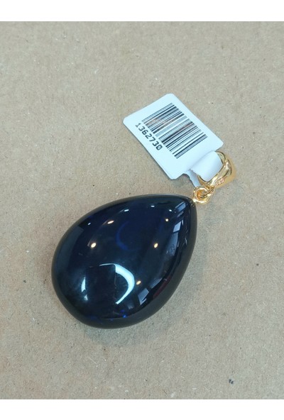 Amber By Mazukna Mavi Karayip Damla Kehribar Kolye Ucu