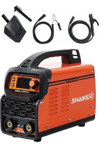 Snaiker Alman Mma-A 250 Amper Profesyonel Dijital Göstergeli Inverter Kaynak Makinesi Turuncu Snaiker Alman Mma-A 250 Amper Profesyonel Dijital Göstergeli Inverter Kaynak Makinesi Turuncu
