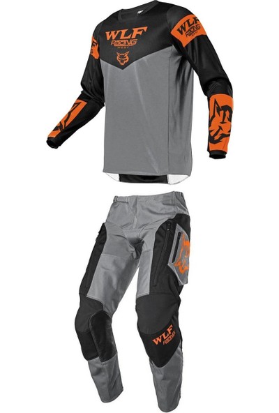 Acerbis Wlf Racıng Turuncu-Gri Jersey Pantolon Takım