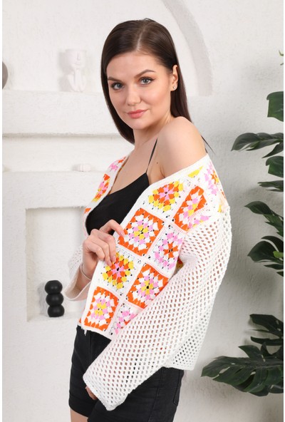 Mat Triko kroşe El Örgüsü Hırka MT22124