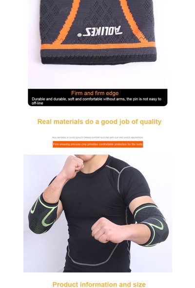 Worthwhil 1 Çift Elastik Dirsek Pedleri Sporcu Dirsek Kol Bandajı Bisikletçi Dirsek Pedi S/m Beden