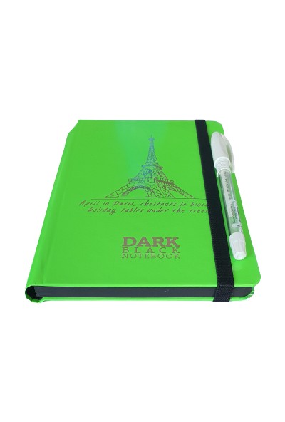 Cmk 13X21 Sert Kapak Siyah Yapraklı Defter + Pensan Neon Jel Beyaz Kalem Cmk 13X21 Sert Kapak Siyah Yapraklı Defter + Pensan Neon Jel Beyaz Kalem