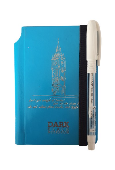 Cmk 8,5X14 Ciltli Sert Kapak Siyah Yapraklı Defter + Pensan Neon Jel Beyaz Kalem Seti Cmk 8,5X14 Ciltli Sert Kapak Siyah Yapraklı Defter + Pensan Neon Jel Beyaz Kalem Seti