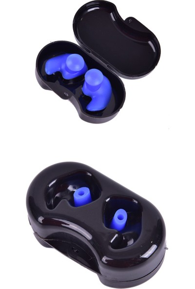 Trajede Yumuşak Su Geçirmez Silikon Yüzücü Kulaklığı Siyah Kutu