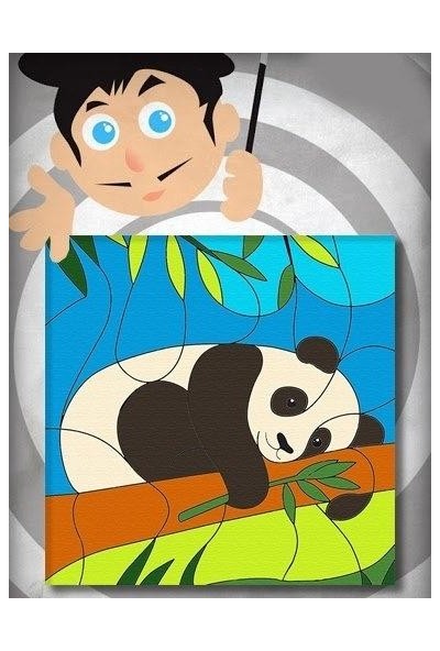 Tabdiko Sayılarla Boyama Seti 20 x 20 cm Tuval Şasesine Gerili Panda Tabdiko Sayılarla Boyama Seti 20 x 20 cm Tuval Şasesine Gerili Panda