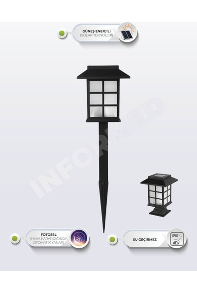 Informed Güneş Enerjili Solar 15 W Çim ve Set Üstü Armatür