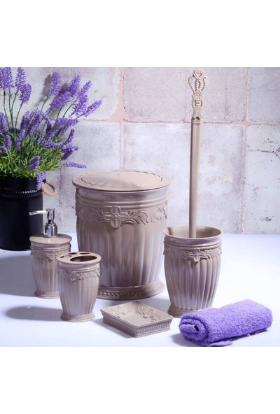 Sultan 5 Parça Banyo Takımı Vizon Sultan 5 Parça Banyo Takımı Vizon