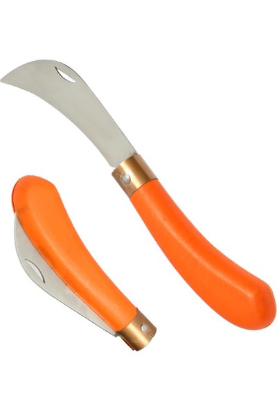 Desan Eğri Aşı Bıçağı Bağ Bıçağı Paslanmaz Ceviz Aşı Çakısı 20CM No:3 Turuncu Plastik Saplı Desan Eğri Aşı Bıçağı Bağ Bıçağı Paslanmaz Ceviz Aşı Çakısı 20CM No:3 Turuncu Plastik Saplı