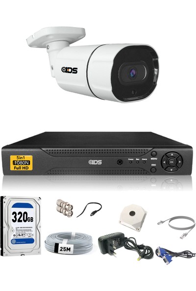Ids - 1 Kameralı 5 Mp Sony Lensli 1080P Full HD Güvenlik Kamerası Sistemi - Cepten İzle - 320 Dış Ids - 1 Kameralı 5 Mp Sony Lensli 1080P Full HD Güvenlik Kamerası Sistemi - Cepten İzle - 320 Dış
