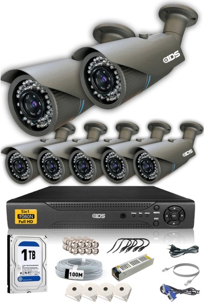 Ids - 7 Kameralı 5 Mp Sony Lensli 1080P Full HD Güvenlik Kamerası Sistemi - Cepten İzle - 1 TB Dış Ids - 7 Kameralı 5 Mp Sony Lensli 1080P Full HD Güvenlik Kamerası Sistemi - Cepten İzle - 1 TB Dış