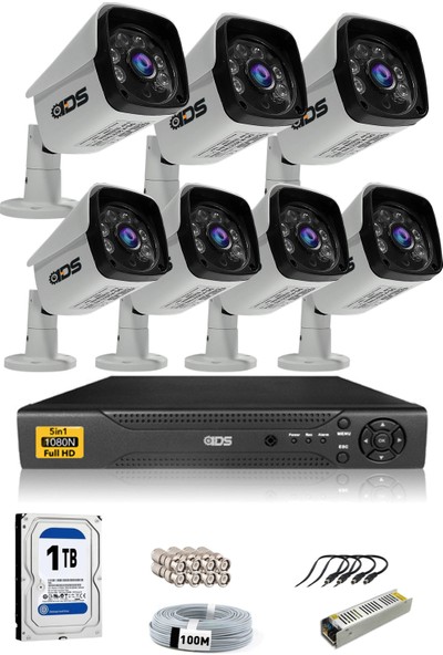 Ids - 7 Kameralı 5 Mp Sony Lensli 1080P Full HD Güvenlik Kamerası Sistemi - Cepten İzle - 1 TB Dış Ids - 7 Kameralı 5 Mp Sony Lensli 1080P Full HD Güvenlik Kamerası Sistemi - Cepten İzle - 1 TB Dış