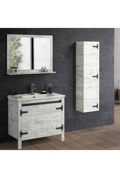 Ardiyen Kadım 85 Antik Beyaz (85*83) Mdf Lam + Boy Dolaplı Banyo Tkm Seti Ardiyen Kadım 85 Antik Beyaz (85*83) Mdf Lam + Boy Dolaplı Banyo Tkm Seti
