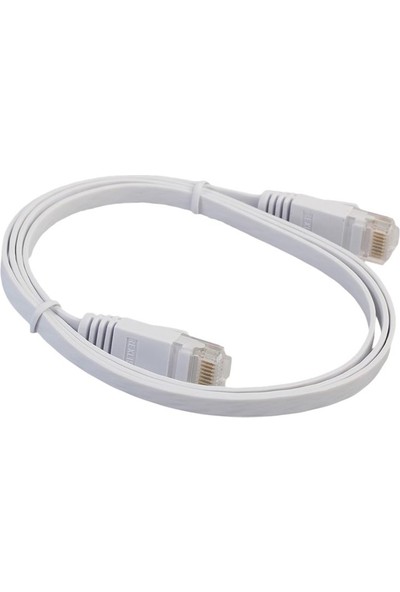 Düz Ethernet Cat6 Akıllı Tv / Ps4 1m Beyaz Için Ağ Kablosu Yama Kurşun Düz Ethernet Cat6 Akıllı Tv / Ps4 1m Beyaz Için Ağ Kablosu Yama Kurşun
