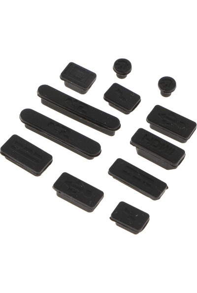 Lastik Silikon Jel Toz Port Plug Kapak Stoper Macbook Pro Hava Retina Siyah Için Siyah Lastik Silikon Jel Toz Port Plug Kapak Stoper Macbook Pro Hava Retina Siyah Için Siyah