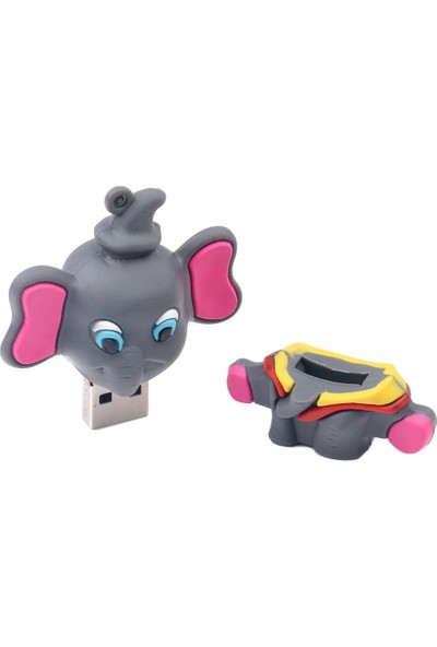 Lovıver Fil Karikatür Usb Flash Sürücüler Pendrive Memory Sticks Depolama Depolama 16 Gb (Yurt Dışından)