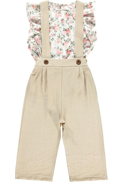 Civil Girls Kız Çocuk Tulum 6-9 Yaş Bej