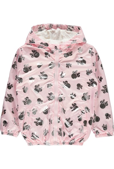 Civil Girls Kız Çocuk Kapüşonlu Yağmurluk 6-9 Yaş Pembe