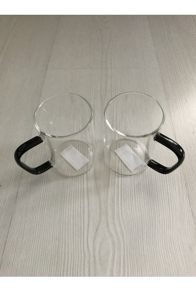 Gülruli Cam Uzun Kupa 2'li