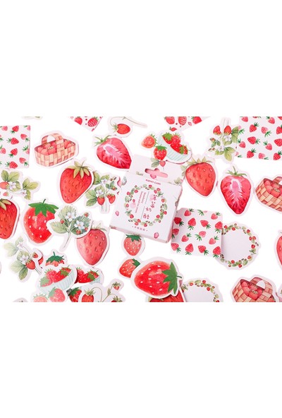 Charge 45 Adet/paket Nefis Çilek Dekoratif Çıkartmalar Charge 45 Adet/paket Nefis Çilek Dekoratif Çıkartmalar