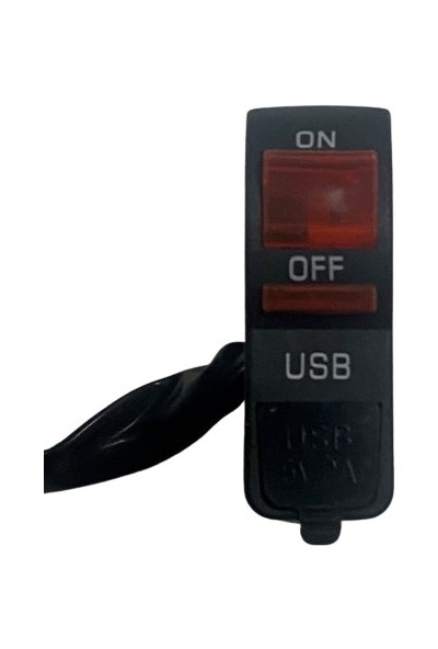 Motospartan Sis Farı Kumanda Açma Düğmesi Usb Beyaz Işıklı Motospartan Sis Farı Kumanda Açma Düğmesi Usb Beyaz Işıklı