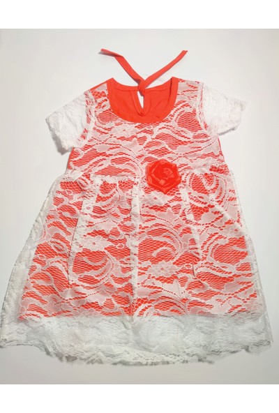Elf Pantyhose Kız Çocuk Kırmızı Gül Aksesuarlı Abiye