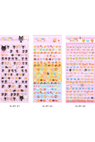 Kawaii 3D Çıkartmalar