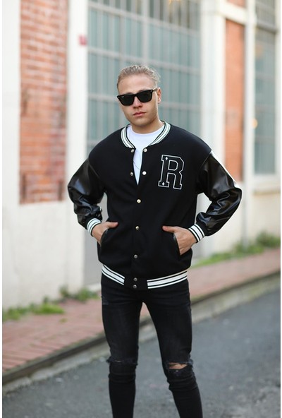 My Shiness R Siyah Kolej Ceket