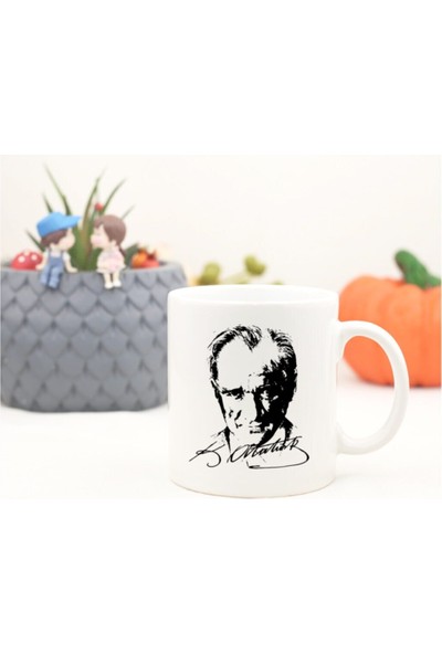 Funtex Gazi Mustafa Kemal Atatürk İmzalı Kupa Bardak Funtex Gazi Mustafa Kemal Atatürk İmzalı Kupa Bardak