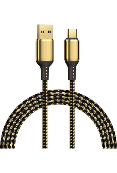 Dolia Meizu X8 Data Veri USB Şarj Kablosu Hızlı Şarj Desteği 2mtr Golden Cable Dolia Meizu X8 Data Veri USB Şarj Kablosu Hızlı Şarj Desteği 2mtr Golden Cable