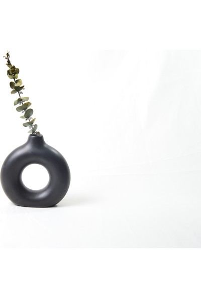 Daf Küçük Boy Seramik Vazo Siyah Daf Küçük Boy Seramik Vazo Siyah
