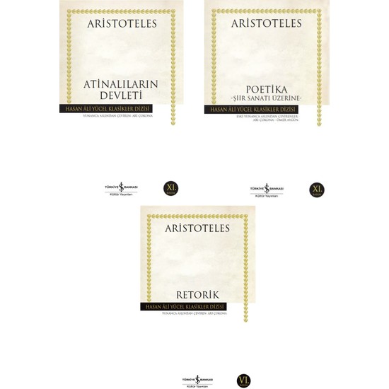 Aristoteles 3 Kitaplık Set: Retorik - Poetika - Şiir Sanatı Kitabı