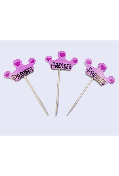 Elasya Hediyelik Pembe Renk Prenses Yazılı Parti Kürdan Süsü 20 Adet Elasya Hediyelik Pembe Renk Prenses Yazılı Parti Kürdan Süsü 20 Adet
