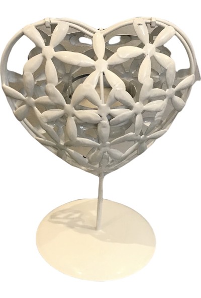nomnom Ferforje Kalp Şeklinde Tealight Mumluk - Kalp Mumluk nomnom Ferforje Kalp Şeklinde Tealight Mumluk - Kalp Mumluk