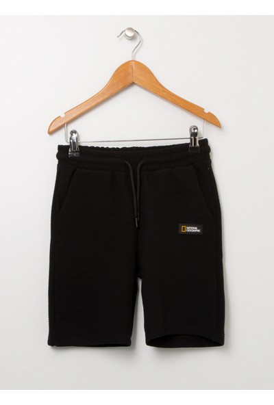 National Geographic Oversize Siyah Erkek Çocuk Şort - Rıgasboy