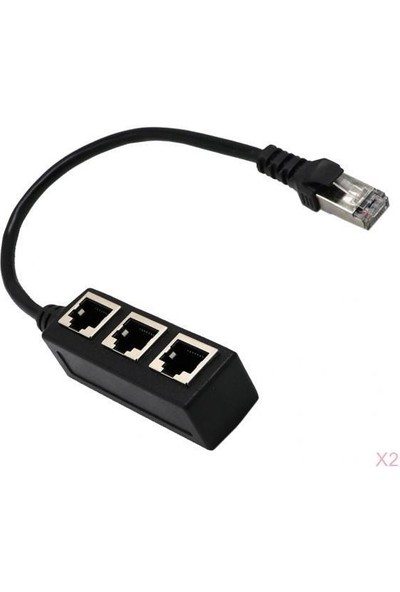 2 Adet 1 Ila 3 Ethernet Lan Ağ Kablosu Splitter 3 Yollu Genişletici Adaptörü 2 Adet 1 Ila 3 Ethernet Lan Ağ Kablosu Splitter 3 Yollu Genişletici Adaptörü