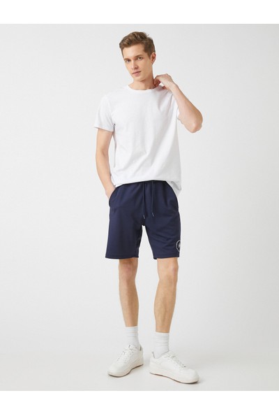 Koton Baskılı Cepli Belden Bağlamalı Spor Şort