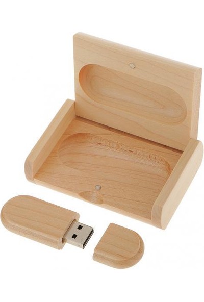 2 Adet 16 GB Akçaağaç Ahşap Oval USB 2.0 Memory Stick Flash Sürücü Ahşap Kutu Ile 2 Adet 16 GB Akçaağaç Ahşap Oval USB 2.0 Memory Stick Flash Sürücü Ahşap Kutu Ile