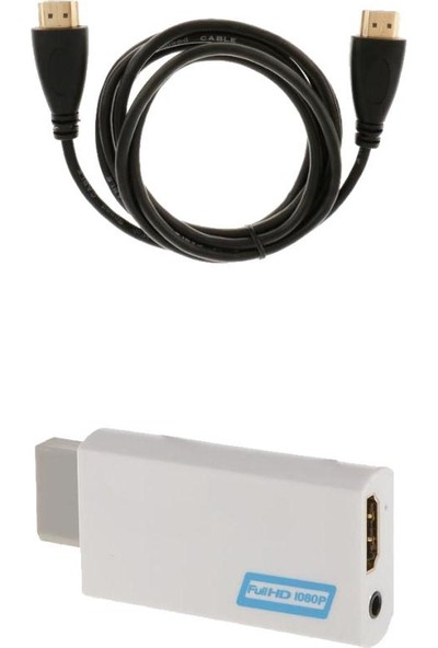 Kablo + 3.5mm Av Dönüştürücü Adaptörü 1080P Hd Wii Için Yükseltme