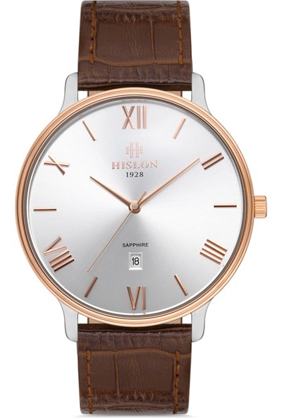 Hislon CL126T-02KS 42 mm Safir Deri Kordonlu Erkek Kol Saati Hislon CL126T-02KS 42 mm Safir Deri Kordonlu Erkek Kol Saati