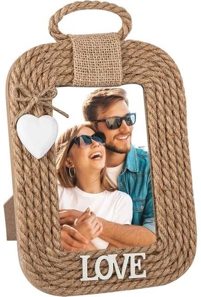 Love Hasır 10X15CM Dekoratif Fotoğraf Çerçevesi Love Hasır 10X15CM Dekoratif Fotoğraf Çerçevesi