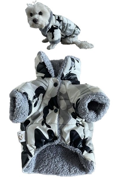 Barfandgo Şişme Mont Beyaz-Siyah