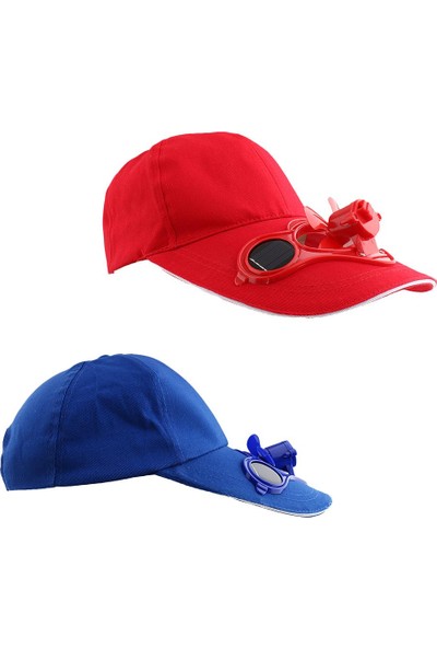 Zwinz 2 Adet Güneş Enerjisi Fan Şapka (Yurt Dışından)