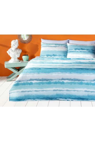 Madame Coco Leda Tek Kişilik Baskılı Pike Takımı - Turkuaz