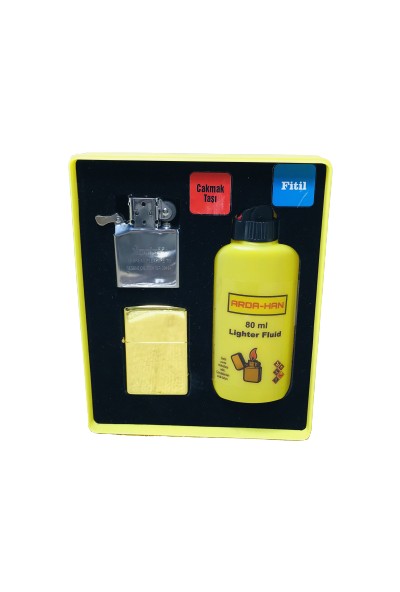 Ardahan Ticaret Çift Taraflı Benzinli Elektrikli USB Şarjlı Çakmak Seti