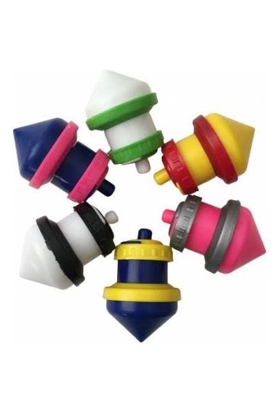 ThreeMB Toys Plastik Basmalı Kendinden Dönen Topaç(6 Adet)