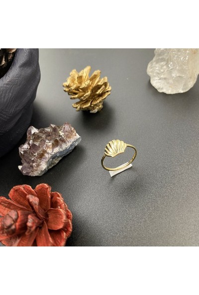 ESK 14 Ayar Altın Midye Yüzük