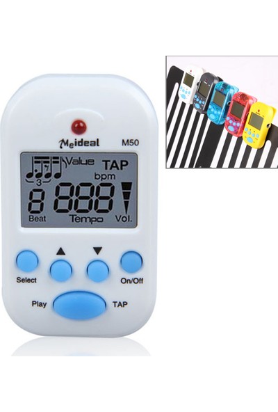 Generic M50 Mini Elektronik Piyano Klip Metronomu Beyaz Generic M50 Mini Elektronik Piyano Klip Metronomu Beyaz