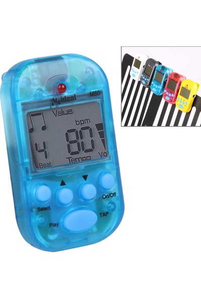 Generic M50 Mini Elektronik Piyano Klip Metronomu Mavi Generic M50 Mini Elektronik Piyano Klip Metronomu Mavi
