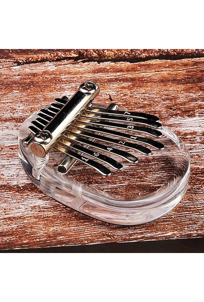 Generic 8 Nota Thumb Piano Mini Carimba Enstrüman Şeffaf Generic 8 Nota Thumb Piano Mini Carimba Enstrüman Şeffaf
