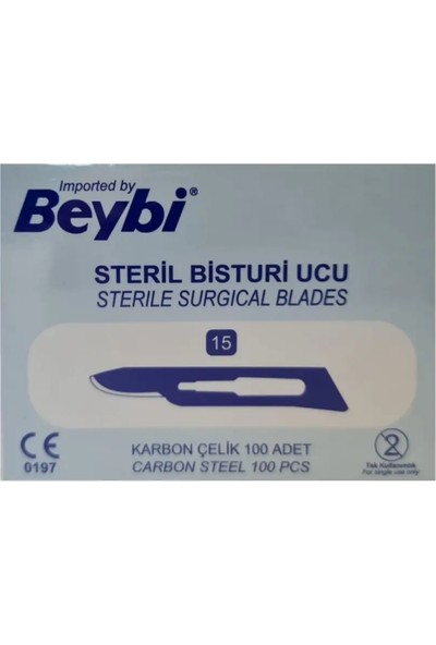 BEYBİ BİSTÜRİ UCU NO:15 1 KUTU (100 ADET)
